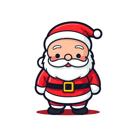 만화 벡터 귀여운 산타 클로스 크리스마스 그림 프리미엄 벡터