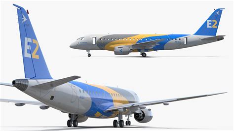 Embraer E Jet E175 E2 Modelo 3d 119 3ds Blend C4d Fbx Ma Obj