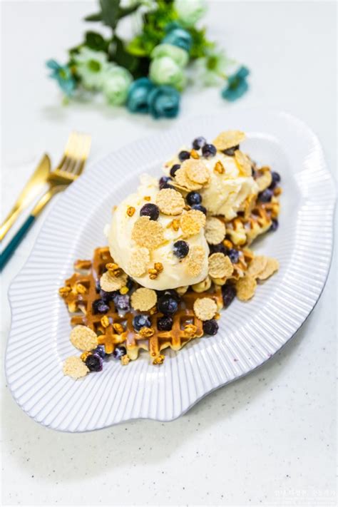 아이스크림 와플 만들기 와플 반죽은 핫케익스 믹스로 간단한 홈디저트 레시피 네이버 블로그