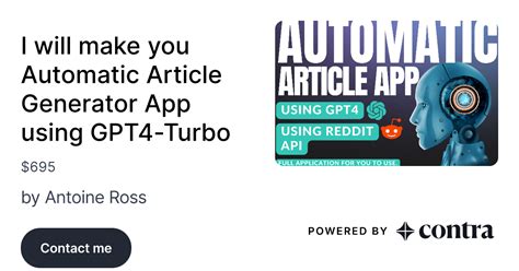 I Will Make You Automatic Article Generator App Using Gpt4 Turbo By