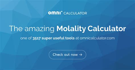 Molality Calculator Definition Formula