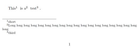 Horizontal Alignment How To Align Short Footnotes Centred And