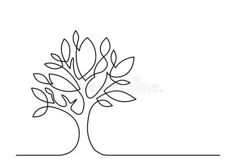 One Line Tree Stock Illustration Illustration Of Conceptual 112549448
