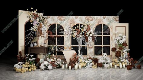 3d Sketchup Backdrop TiỆc CƯỚi Dt 3d Model