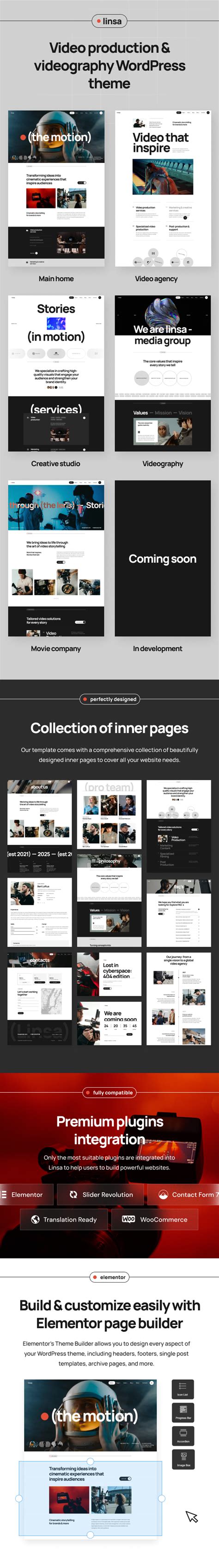 Linsa Wordpress Vorlage Für Videoproduktion Agentur Zweigelb