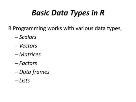 R Data Types PPTX