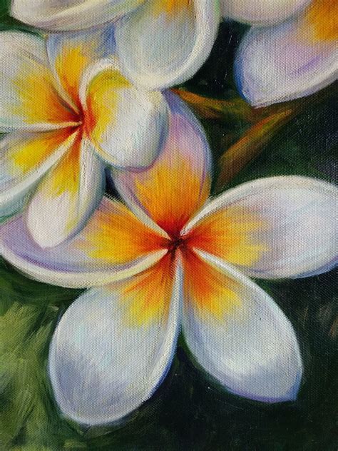 Oil Painting Tropical Flowers Painting By Anastasia Arsenova