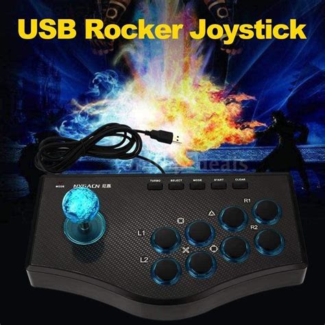 Nygacn Game Arcade Controller Usb Rocker Joystick Gamepad Stick For Ps3 Pc Y9q5 電子遊戲 電子遊戲機