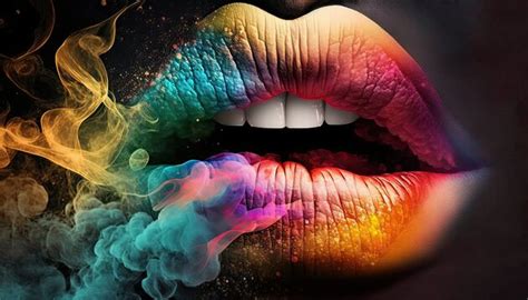 Diamond Lips With Smoke