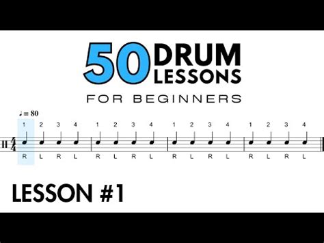 Lesson 1 Quarter Notes On The Snare Drum 50 Drum Lessons For
