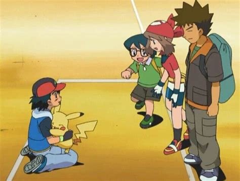 Ash Ketchum Pikachu And Brock With May And Max