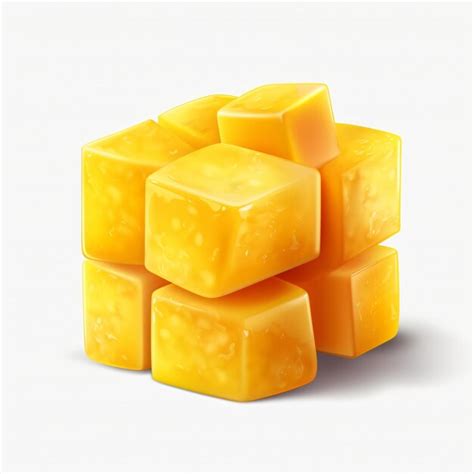 Premium Photo Rip Mango Slice Cubes