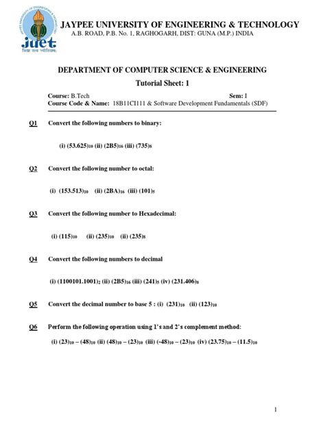 Tutorial 1 Updated Pdf Teaching Methods And Materials Technology And Engineering