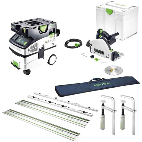 Festool Ts55 F Ebq Plunge Saw And L Class Extractor Kit Plunge Saws