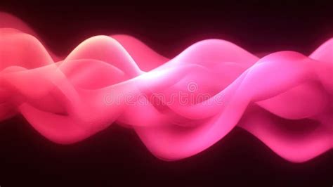 Abstract Pink Waves With Soft Lighting Create A Dynamic Visual Effect Stock Illustration