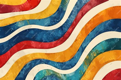Premium Vector Abstract Colorful Wavy Stripes Pattern Vector Illustration Design