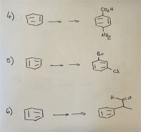 solved write the synthesis sequence to obtain the products