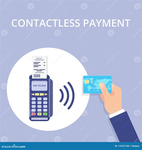 Pos Terminal Confirms Contactless Payment From Credit Card Near Field Communication Concept