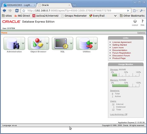 Oracle Xe Installation And Starting With The Data Base Juan Lebrijo
