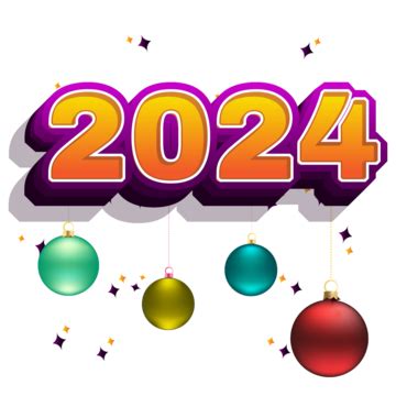 Feliz Año Nuevo 2024 Fondo Transparente PNG Contento Año Nuevo 2024