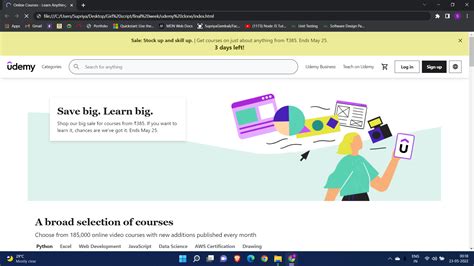 Udemy Website UI Clone Issue 249 Dezenix Frontend Html Css Js GitHub