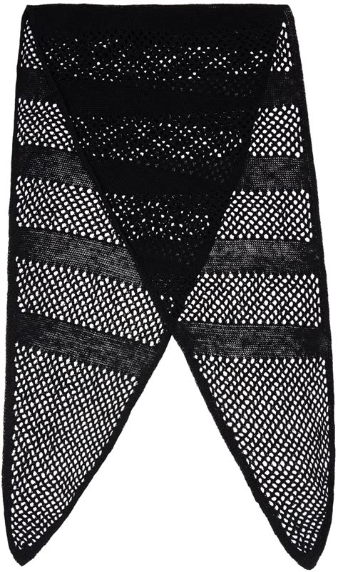 Our Legacy 블랙 트라이앵글 스카프 머플러 페칭