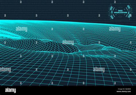 Data Visualization Background Futuristic Design Hud Element Binary Code Coding And