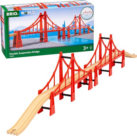 Brio World 33683 Double Suspension Bridge 5 Piece Toy
