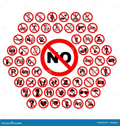 Forbidden Sign Vector Illustration Vector Illustration Cartoondealer