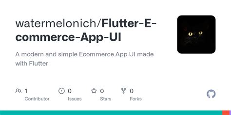 Github Watermelonichflutter E Commerce App Ui A Modern And Simple