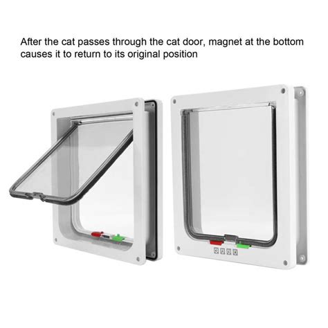 Security Door Cat Door Pet Door Multiple Lock Mode Grandado