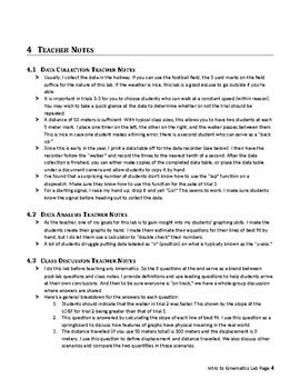 AP Physics Lab Introduction To Kinematics By Math And Physics