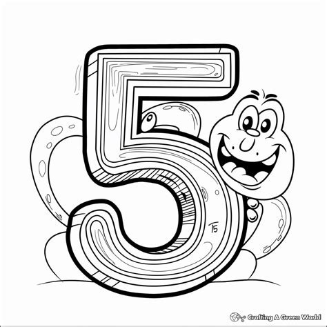 Number 5 Coloring Pages Free And Printable