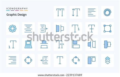 25 Design Blue Icon Pack Stock Vector Royalty Free 2239137689 Shutterstock