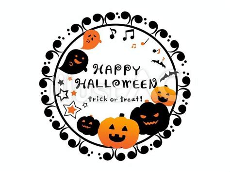 可愛いハロウィンロゴイラストイラスト No 23115887｜無料イラスト・フリー素材なら「イラストac」