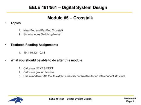 Ppt Eele 461561 Digital System Design Powerpoint Presentation