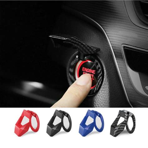 PUSH START BUTTON COVER LAMBO Universal Engine Start Stop Keyless Entry Sport Racing Carbon