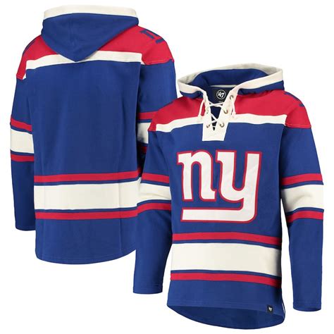 New York Giants Mens 47 Brand Blue Pullover Jersey Hoodie Detroit