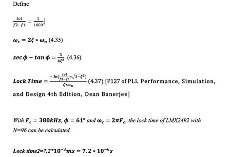 Phase Detector Frequency And Lock Time Of LMX Clock Timing Forum Clock Timing TI