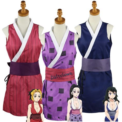 Anime Hinatsuru Makio Suma Cosplay Costume Uzui Tengen Wives Kimono