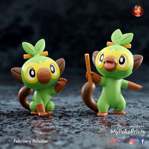 Archivo Stl Grookey Arranque Gen 8 Precompatible・modelo Imprimible En