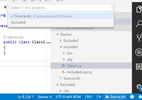 Omnisharp Is Not Able To Discover The Project If It Is Not Referenced In Sln File · Issue