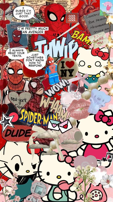 Hello Kitty And Spiderman Stickers At Willie Davin Blog