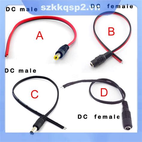 Set 5 Dây Cáp Nối Nguồn 12V AC DC Male Female Cho Đèn LED CCTV Camera CCTV 12V Shopee