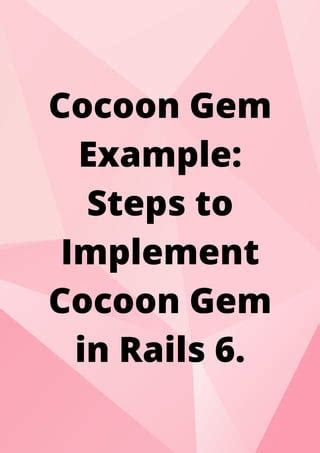 Cocoon Gem Example PDF