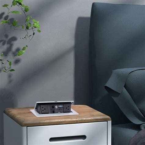 8 Hole Table Pop Up Power Date Center Connection Box With Outlet Network Hdmi