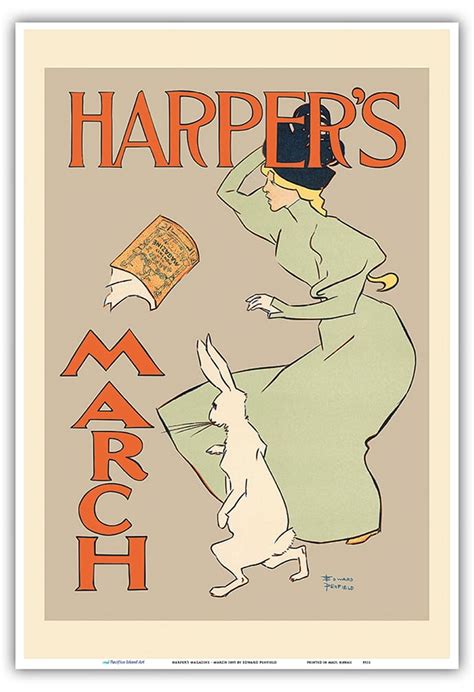 Harpers Magazine March 1895 Vintage Advertising Poster By Edward