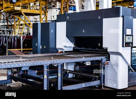 Parts Leveler Machine At Assembly Room At Big Industrial Plant