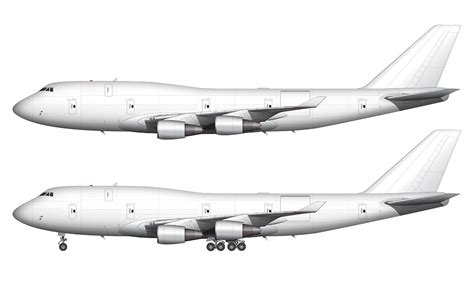 Boeing 747 400f Scd And Bcf Blank Illustration Templates Norebbo