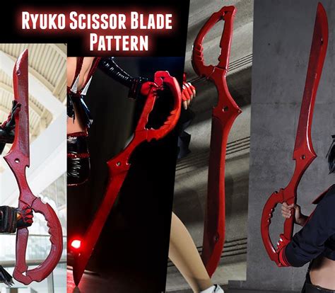Kill La Kill Ryuko Matoi Prop Scissor Blade Pattern Template Etsy